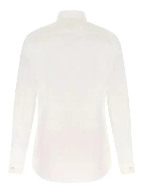 Pal Zileri Pleated-bib Tuxedo Cotton Shirt - White