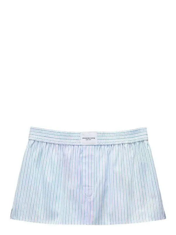 Alexander Wang Striped Boxer Skort - White