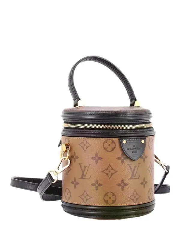 LOUIS VUITTON Cannes Handbag Reverse Monogram Canvas Satchel - Brown