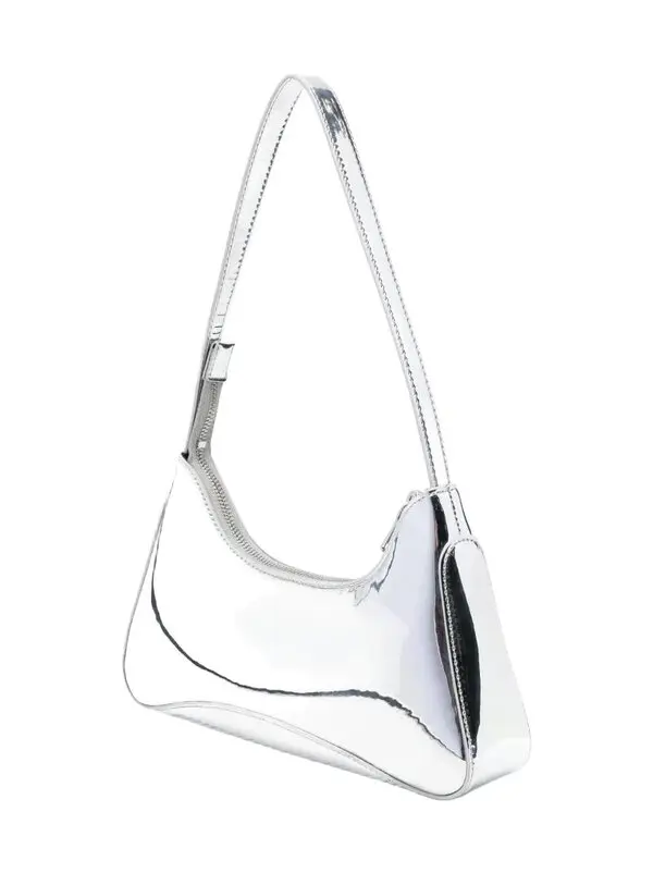 Patrizia Pepe Metallic-effect Shoulder Bag - Silver
