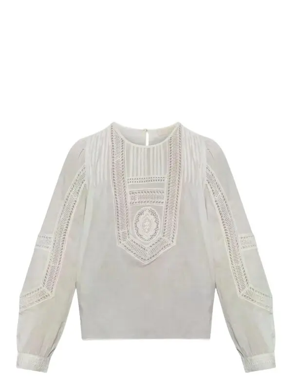 Ulla Johnson Marlowe Lace-trimmed Cotton Top - White