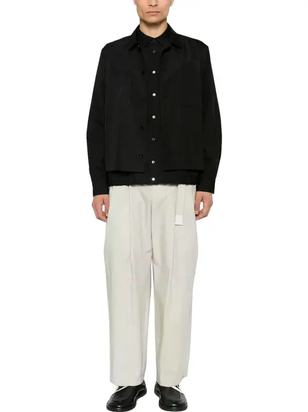Sacai Layered Long-sleeve Shirt - Black