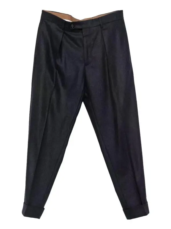 BERWICH Pleated Wool Trousers - Blue