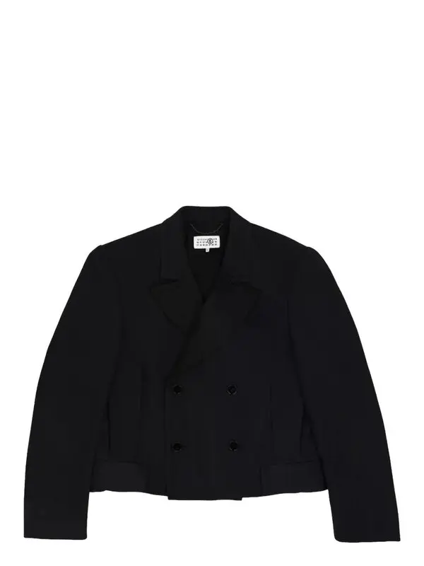 MAISON MARGIELA Double-breasted Cropped Jacket - Black