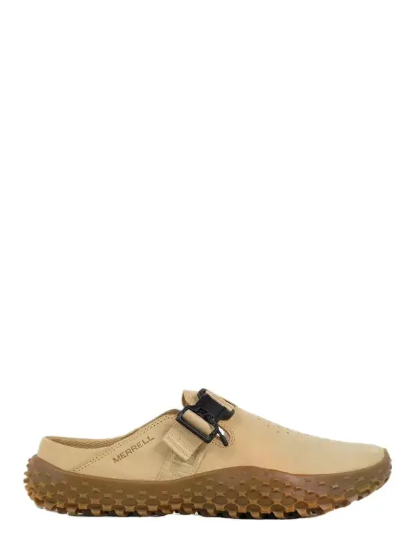 Merrell Wrapt Slide Mules In Beige Nubuck Leather - Neutrals