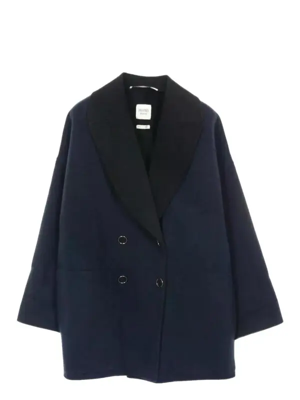 Hermès 2010s Serie Button Coat - Blue