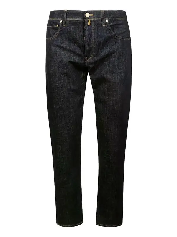 Incotex Logo Patch Jeans - Blue