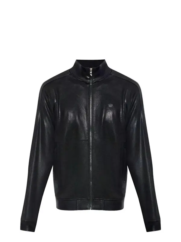 DIESEL® S-glossy Zip-up Sweatshirt - Black