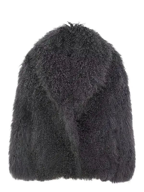 YVES SALOMON Shearling Shawl-lapel Jacket - Grey