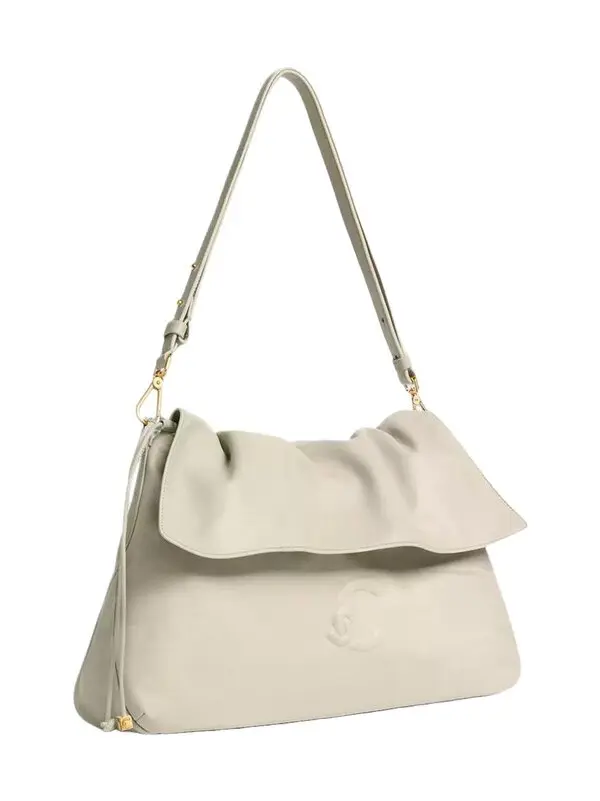 COCCINELLE Logo Debossed Shoulder Bag - Neutrals