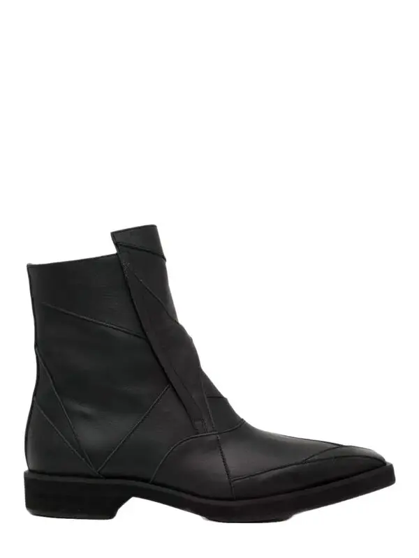 Yohji Yamamoto Patchwork Zip Boots - Black