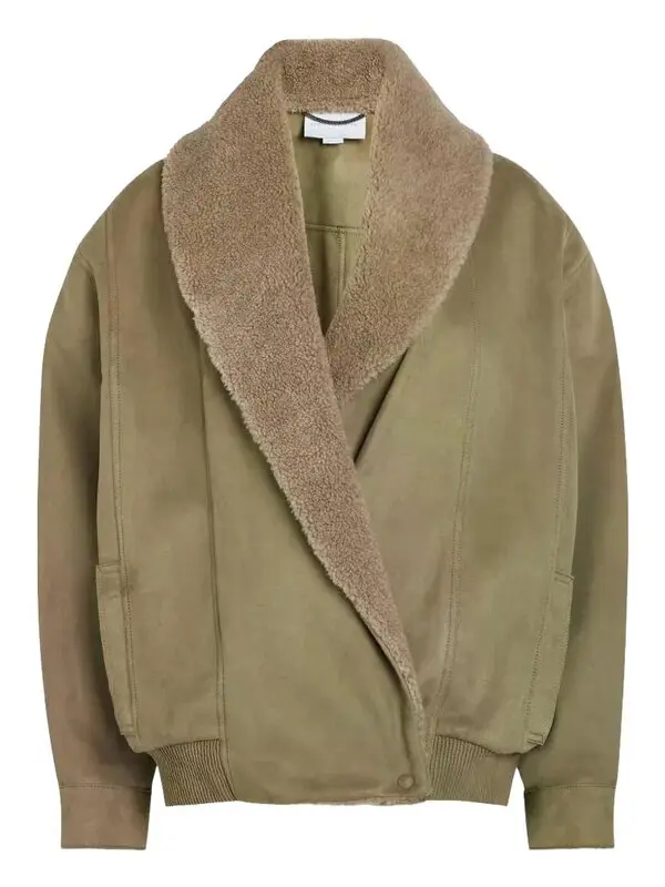 Stella McCartney Faux Shearling Wrap Jacket - Brown