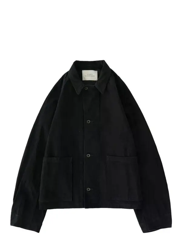 Studio Nicholson Coggan" Crinkle Denim Jacket - Black