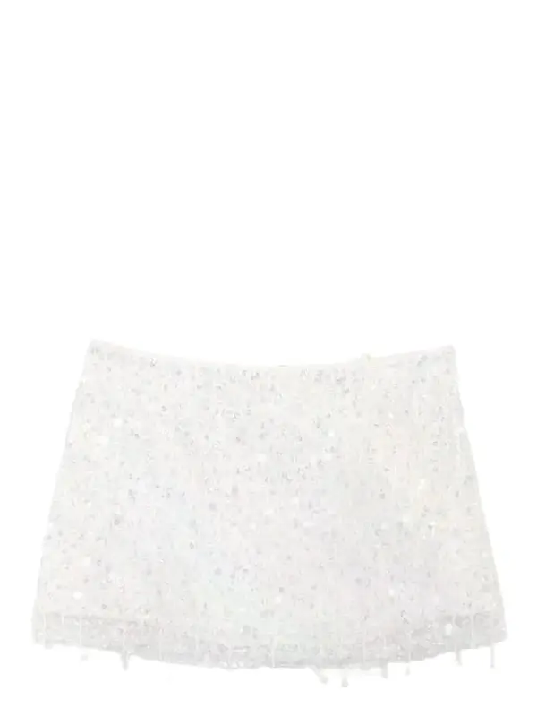 ASTA RESORT Yasmin Embellished Mini Skirt - White