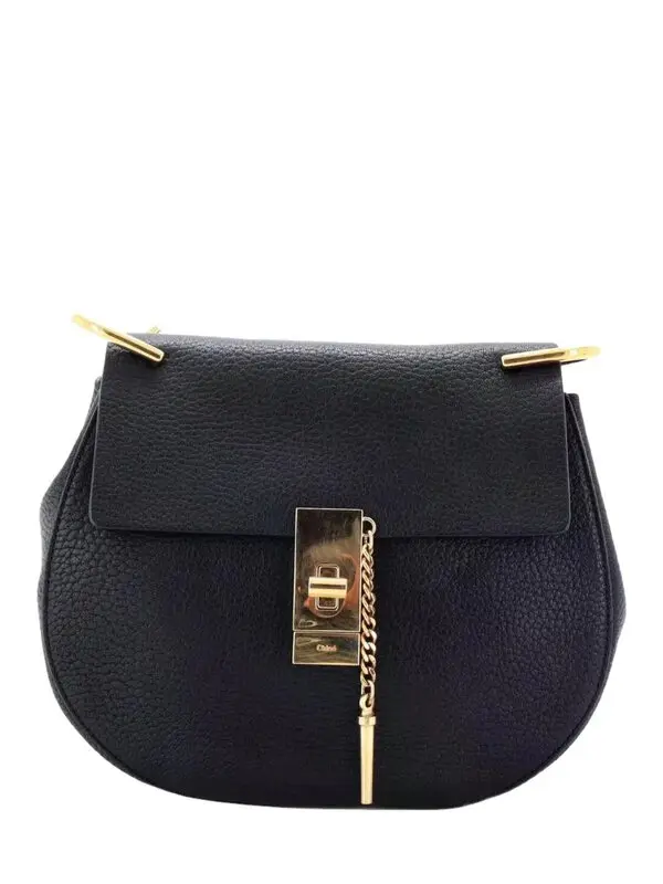 Chloé Drew Leather Small Crossbody Bag - Black