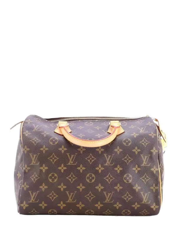 LOUIS VUITTON Speedy Handbag Monogram Canvas 30 Satchel - Brown