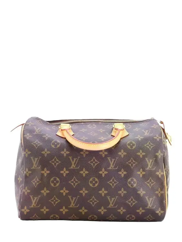 LOUIS VUITTON Speedy Handbag Monogram Canvas 30 Satchel - Brown