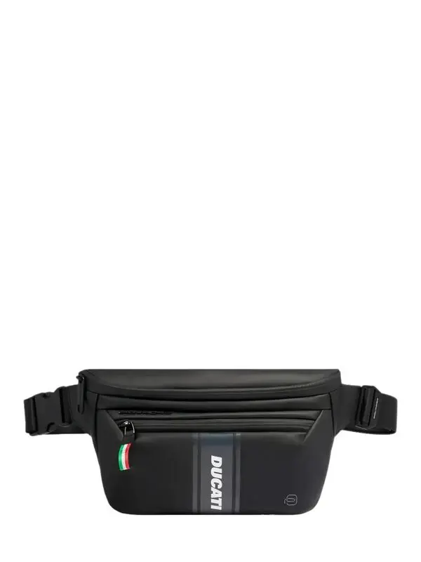 PIQUADRO Ducati Logo-print Belt Bag - Black