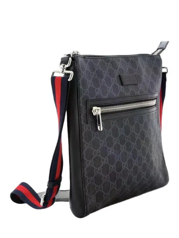 Gucci Gg Coated Canvas Messenger Bag - Black