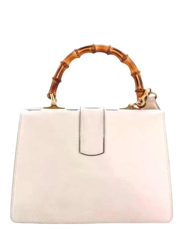 Gucci Dionysus Bamboo Top Handle Bag Colorblock Leather Medium Satchel - Neutrals