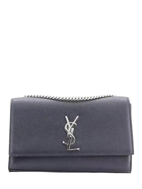 Saint Laurent Classic Monogram Grainy Leather Medium Crossbody Bag - Black
