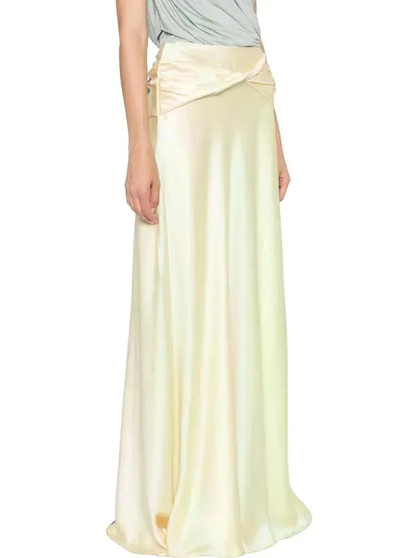 Arcina Ori Twisted-waist Maxi Skirt - Neutrals
