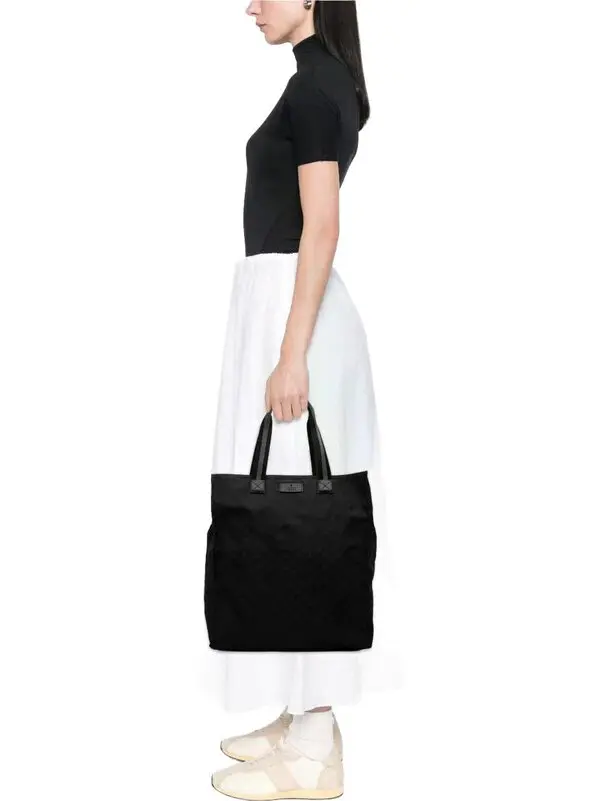Gucci Gg Nylon Web Tote Bag - Black