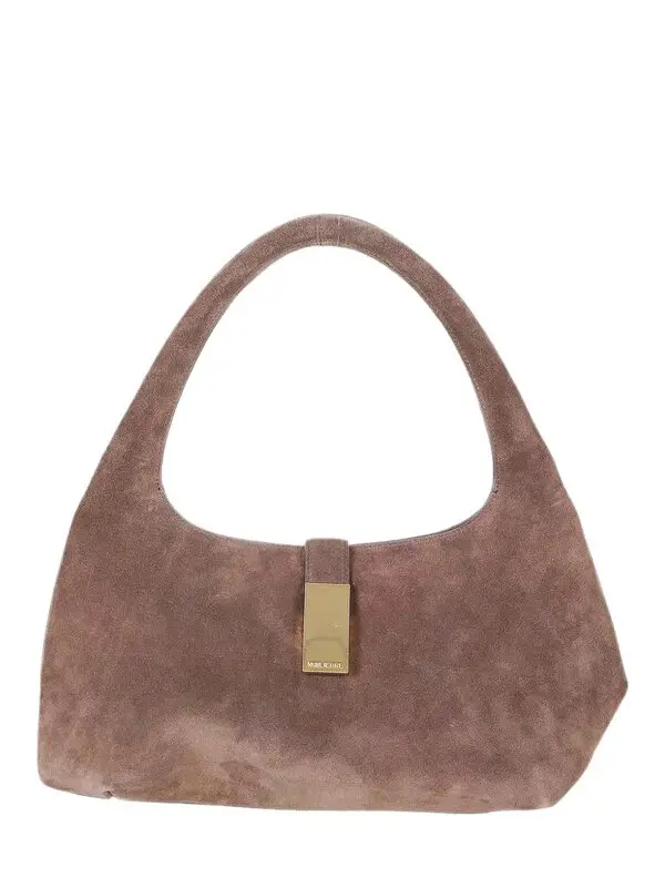 MOULIEBRE Logo-plaque Suede Tote Bag - Brown