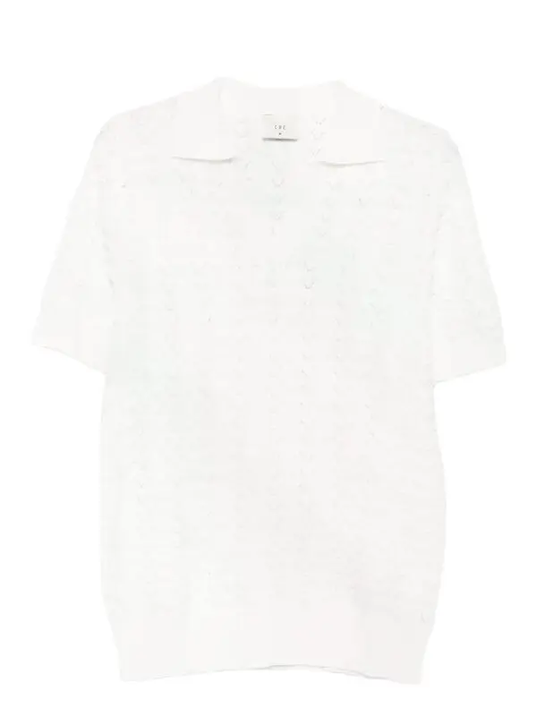 CHE Ripple Short-sleeve Polo Shirt - White