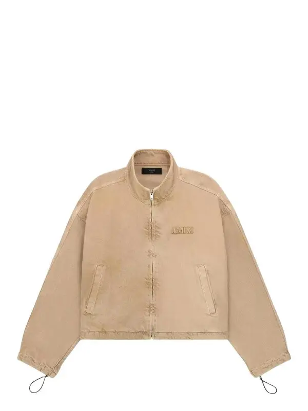 Amiri Logo Embroidered Denim Jacket - Neutrals