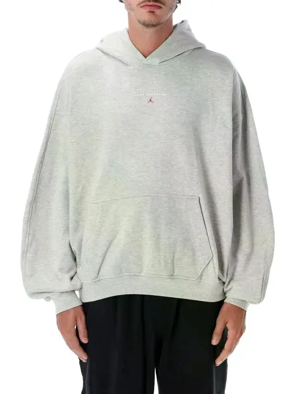 JORDAN Flight Fleece Oversized Pullover Hoodie - Grey