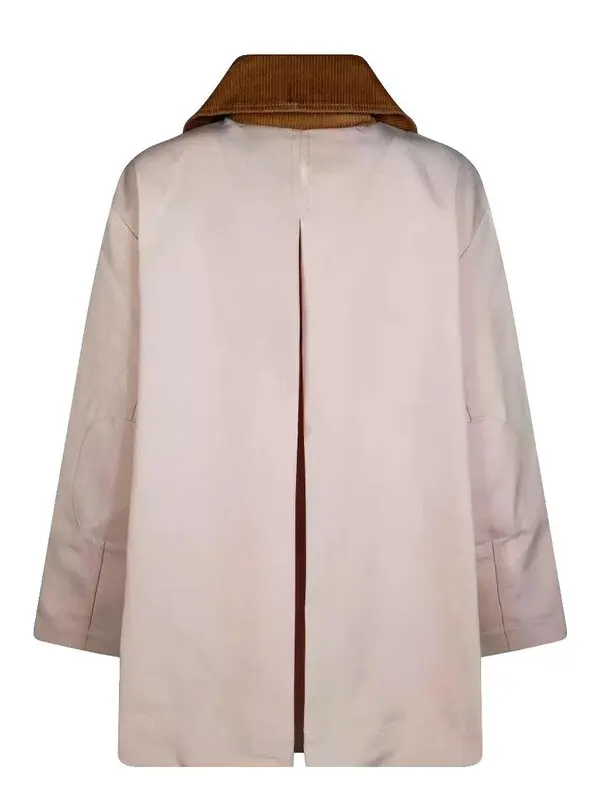 GANNI Corduroy Collar Twill Jacket - Neutrals