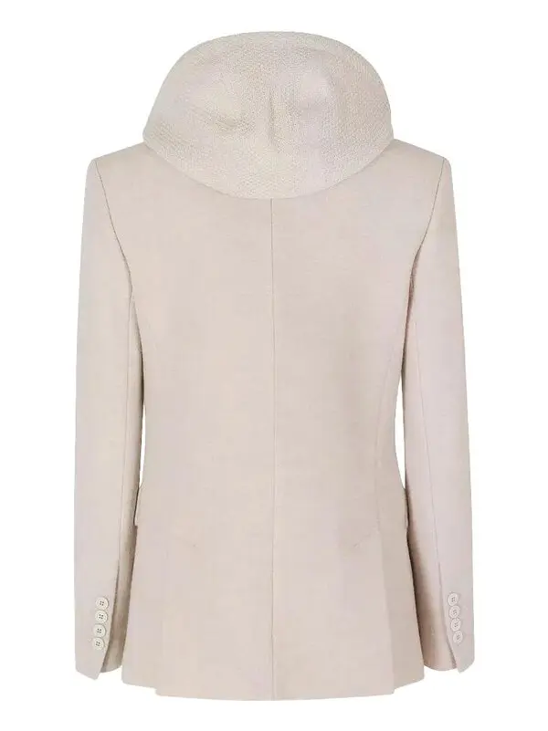 Eleventy Hooded Single-breasted Blazer - Neutrals