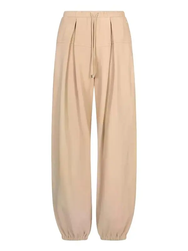 Sportmax Pleated Drawstring Track Pants - Neutrals