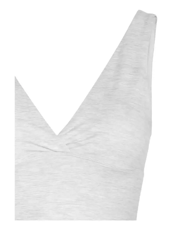 TALA Dayflex Twist-front V-neck Top - Grey