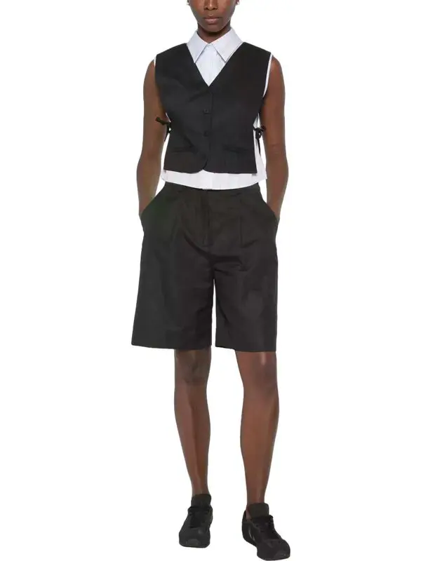 Sandro Pinstripe Buttoned Vest - Black
