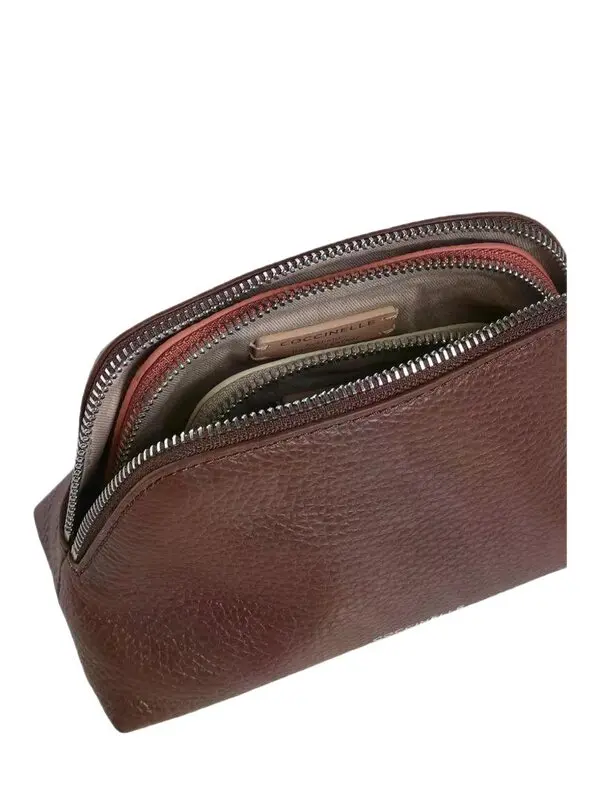 COCCINELLE Grained Leather Clutch Bag - Brown