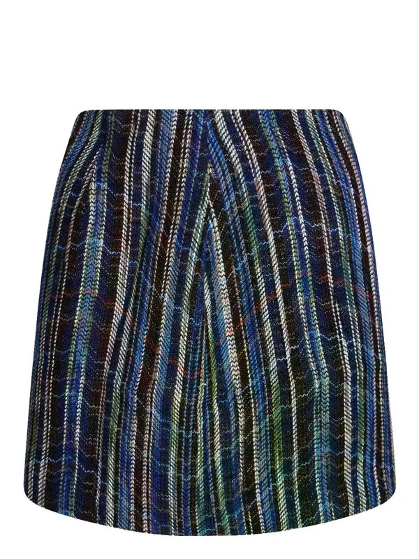 Missoni Striped Knitted Mini Skirt - Blue
