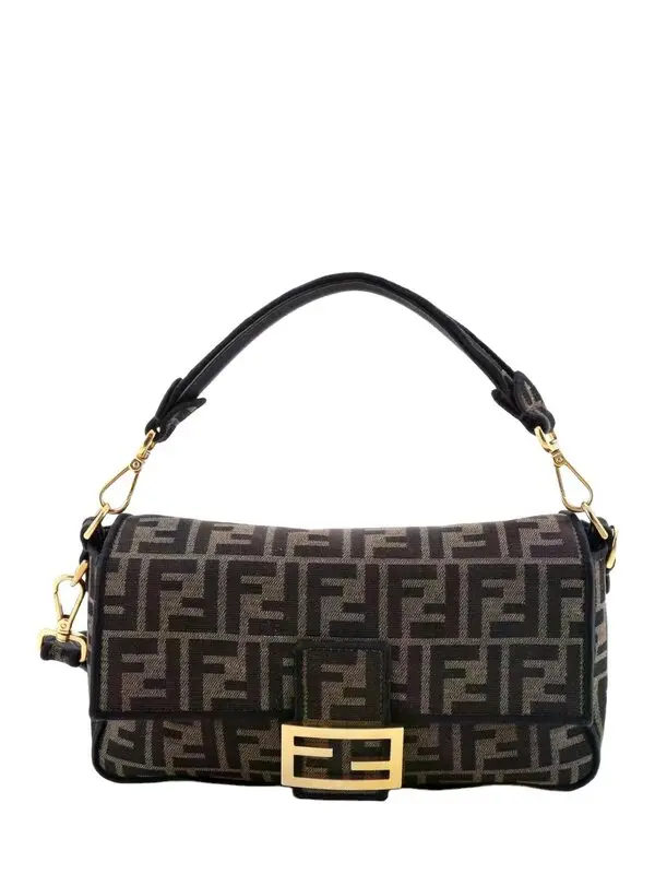 Fendi Zucca Canvas Medium Shoulder Bag - Brown