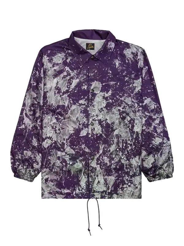 Needles Scatter Print Coach Jacket - Purple