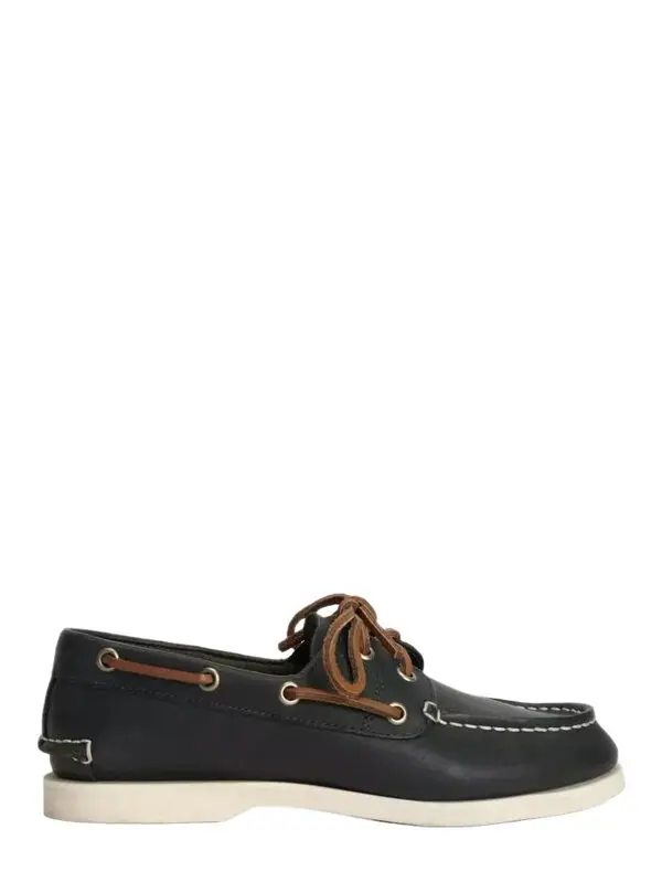 Timberland Contrast-stitch Lace-up Boat Shoes - Blue