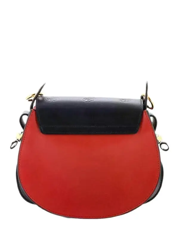 Chloé Tess Embroidered Leather Small Crossbody Bag - Blue