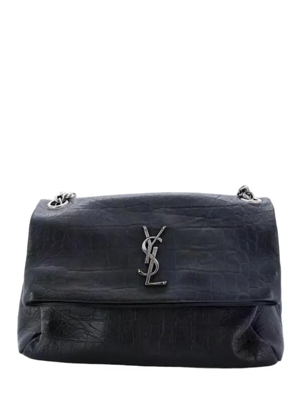Saint Laurent Sunset Leather Medium Shoulder Bag - Black