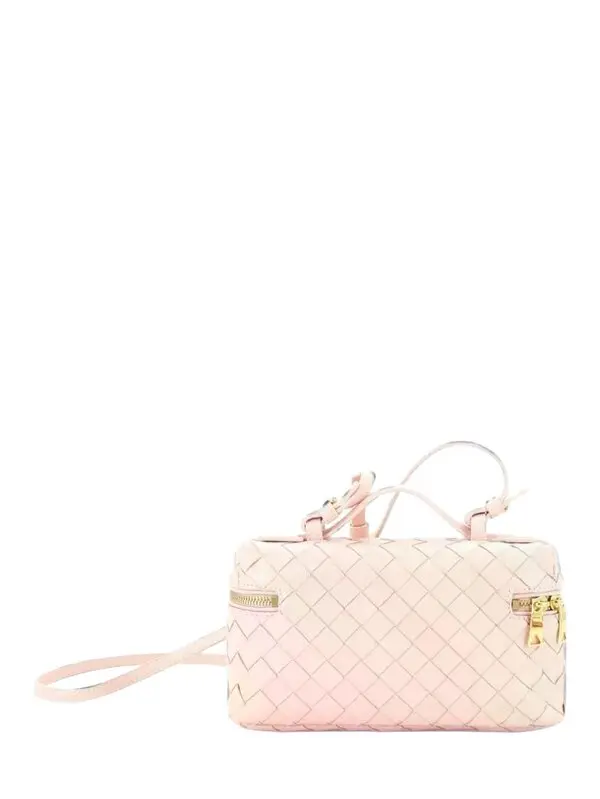 Bottega Veneta Intrecciato Leather Vanity Case Crossbody Bag - Pink