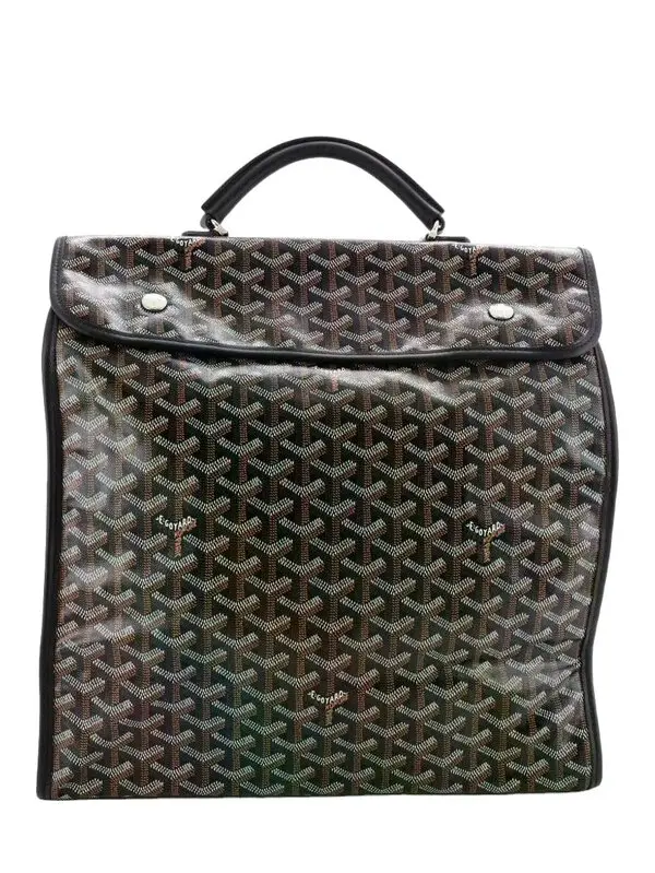 Goyard Saint Leger Briefcase Backpack In Coated Canvas - Black