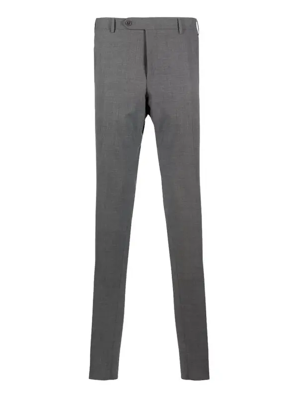 Canali Tailored Pressed-crease Trousers - Grey