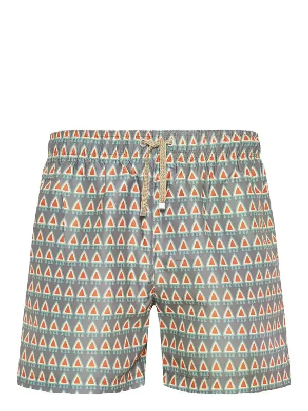 BENIBECA Geometric Print Swim Shorts - Grey