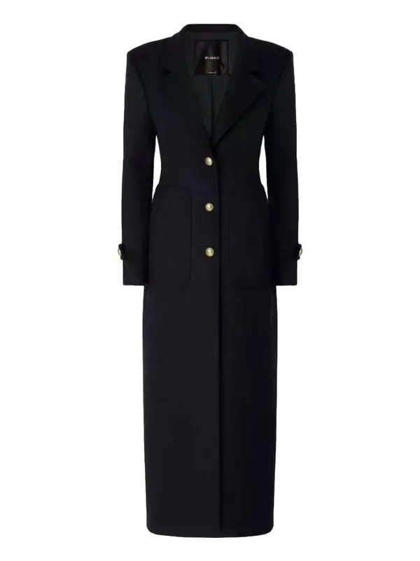 Pinko Long Wool-blend Coat - Blue