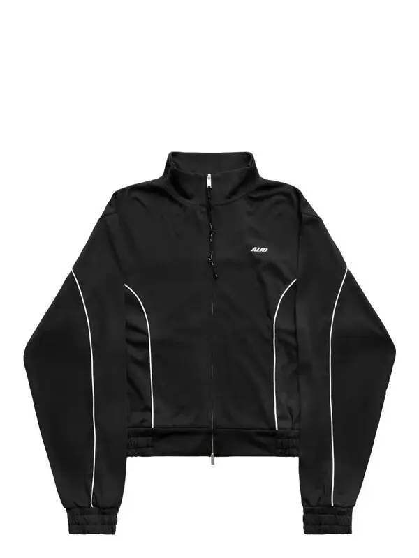 ALIS Contrast Piping Zip-up Track Jacket - Black