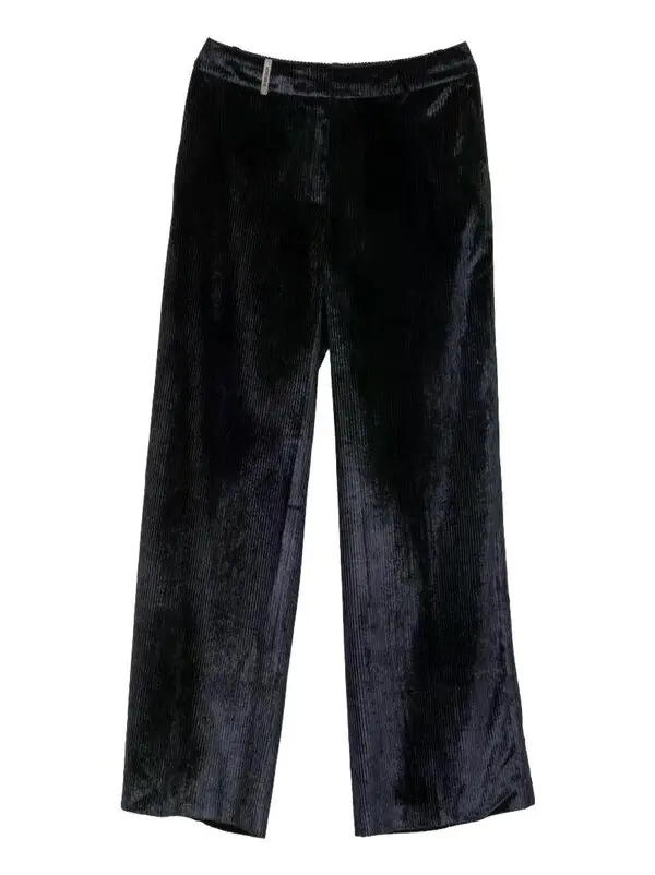 Peserico Corduroy Effect Wide-leg Trousers - Black